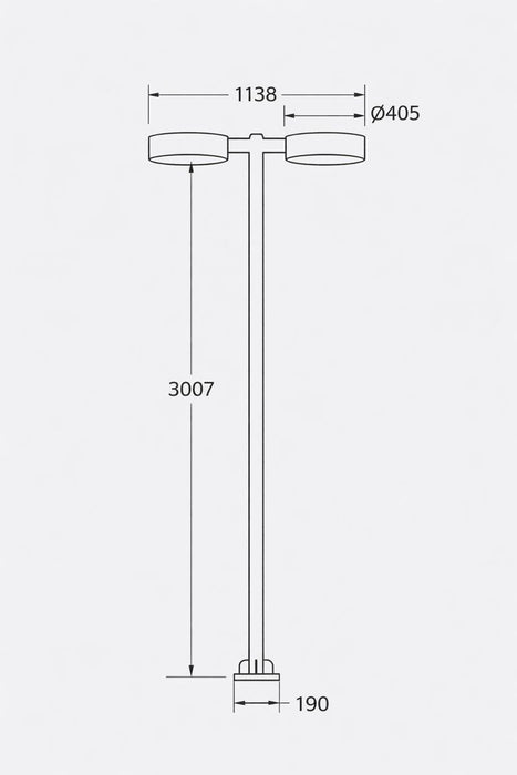 Luminaria de exterior tipo poste LED - AMBAR-D — Distecsa SAS